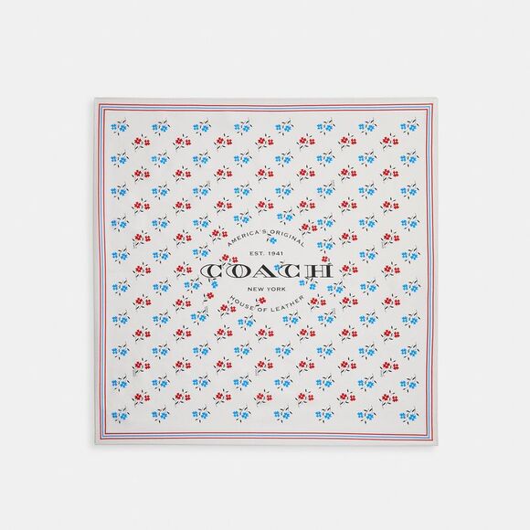 Coach | Accessories | Nwt Coach Outlet Boardwalk Floral Print Silk ...